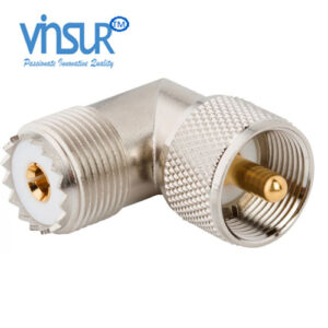 UHF Male to UHF Female Right Angle 50 Ω – Vinsur RF Coaxial